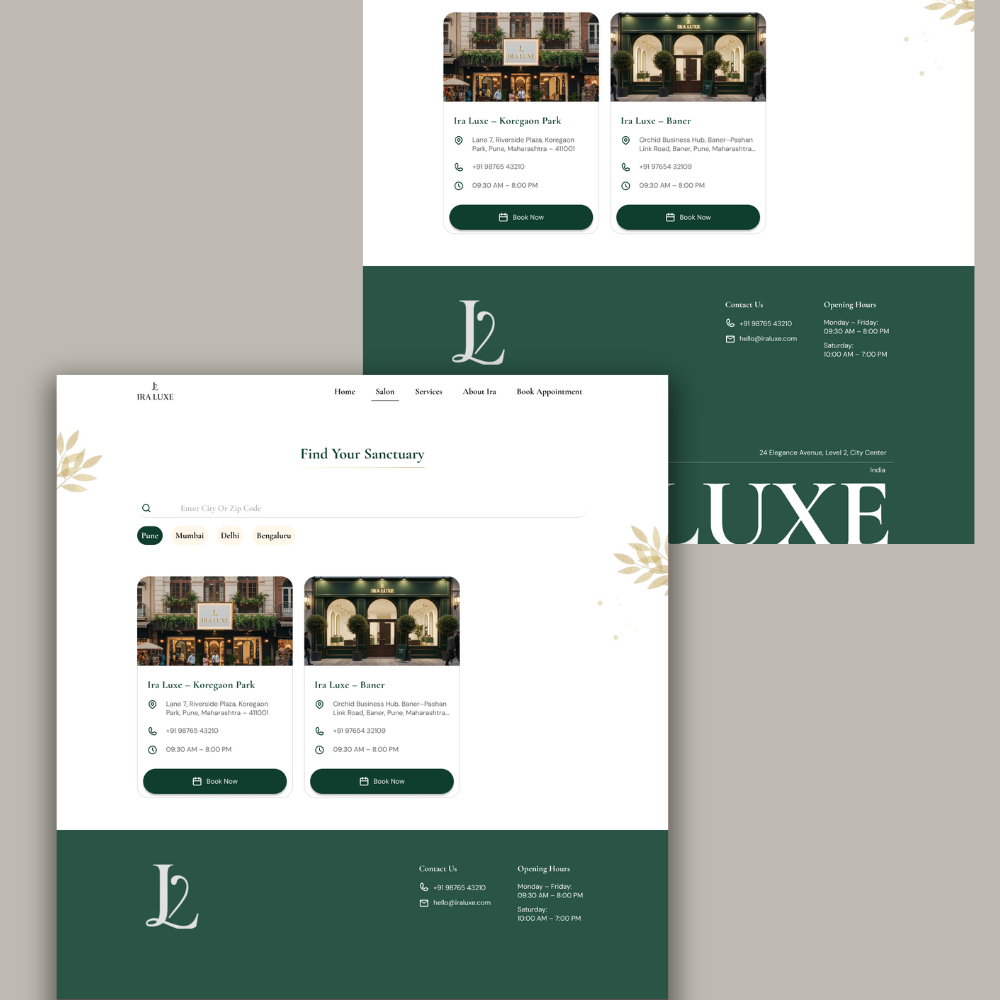 Salon Website UI Kit Figma – Free | Weavelinx